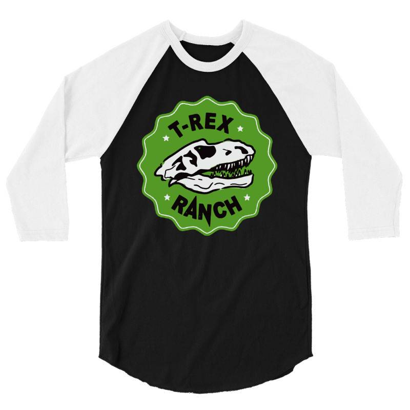 Custom T Rex Ranch 3/4 Sleeve Shirt By Jablay - Artistshot